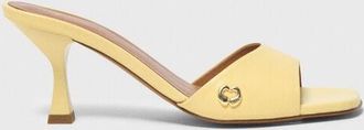 Maje Mules Aus Leder - Gelb - Maje
