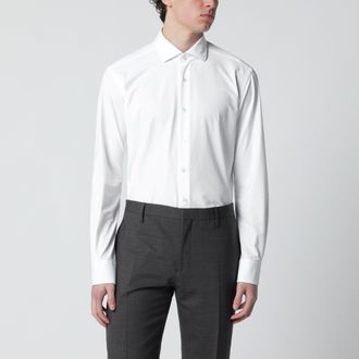 Xacus Wei&szlig;es Active-Hemd aus Twill