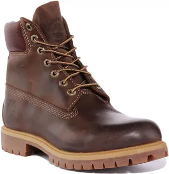 Timberland Heritage 6 Premium Waterproof (Wide Fit), Bottes & Bottines Classiques Homme, Marron (Brown), 45 EU