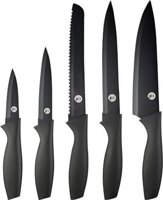 Masterchef Messer Set, Messerset mit Küchenmesser, Kochmesser, Brotmesser, Schälmesser & Allzweckmesser, Schneidemesser Küche Set, Scharfe Messer mit Edelstahlkl
