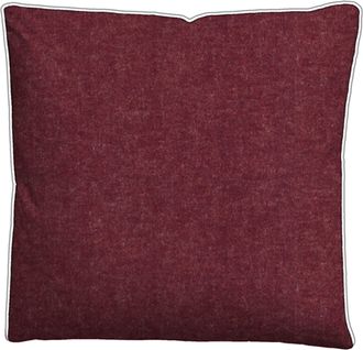 Biberna 0840500 Melange-Flanell Kopfkissenbezug Burgunder 1x 80x80 cm