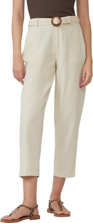 s.Oliver Cropped Chino aus Leinenmix mit geflochtenem Gürtel