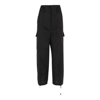 Niccol&ograve; Pasqualetti Oversized Leinenmischhosen - - Sport - Damen - Schwarzk - S