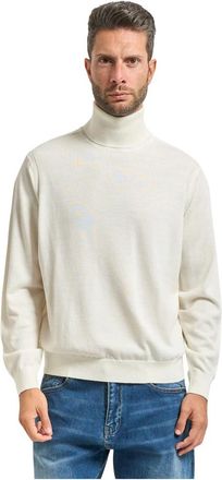 A|X Armani Exchange Homme, Pulls, Blanc, Taille: XL Pull Blanc en Laine à Col Roulé