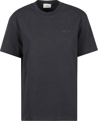 Autry Femme, Tops, Gris, Taille: 38 FR T-shirt Logo Tonal