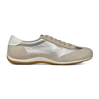 Geox Damen D Vega A Sneaker, LT Taupe/LT Gold, 35 EU
