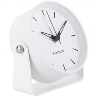 Karlsson [DL] Alarm Clock Calm Metal White
