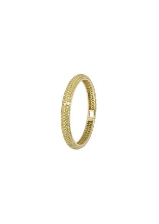 Bespoke 18ct yellow gold & yellow diamond hinged bangle 5.60ct TWD