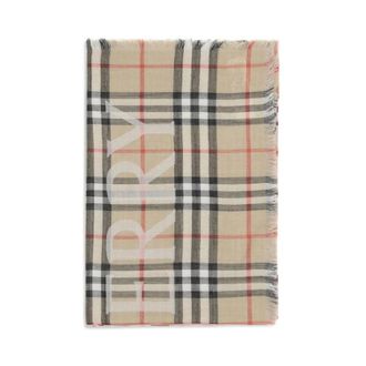 Burberry Homme, Accessoires, Beige, Taille: ONE Size &Eacute;charpe Douce en Laine Luxueuse