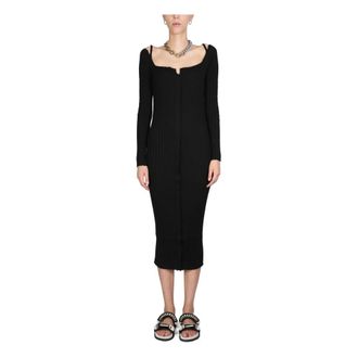 Philosophy di Lorenzo Serafini Fitted Knit Midi Dress - - Dresses - Damen - Schwarzk - 2XS