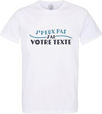 Fabulous T-Shirt Homme Col Rond Coton Bio Texte Personnalisable Jpeux Pas JAi + Texte Idée Cadeau Anniversaire Personnalisé Humour