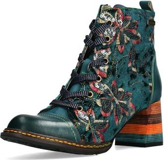 Laura Vita Bottines Femme Rejineo 78, Pointure:37 EU, La Couleur:Turquoise