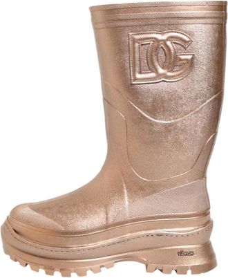 Dolce & Gabbana Femme, Chaussures, Rose, Taille: 41 EU Rubber Pull-On Rain Bottes