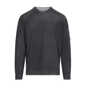 C.P. Company Merino Wolle Re-Colour Rundhals - - Knitwear - Herren - Schwarzk - L