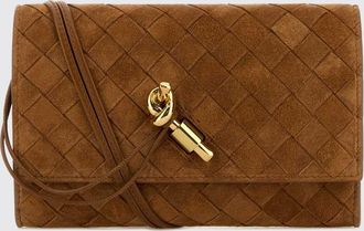 Bottega Veneta Andiamo Mini-Umh&auml;ngetasche aus Intrecciato-Wildleder
