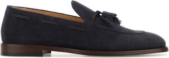 Brunello Cucinelli Homme, Chaussures, Bleu, Taille: 41 EU Mocassins en daim &agrave; pampilles