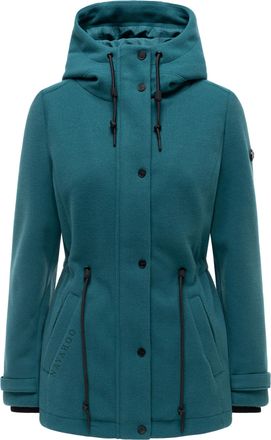 Navahoo Damen &Uuml;bergangsjacke L&auml;chelstern mit Kapuze in Wolle-Optik