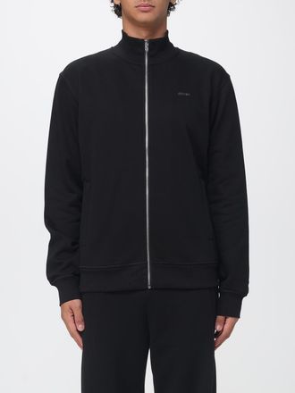 Diesel Baumwoll-Sweatshirt mit durchgehendem Rei&szlig;verschluss, Stehkragen und Eingrifftaschen