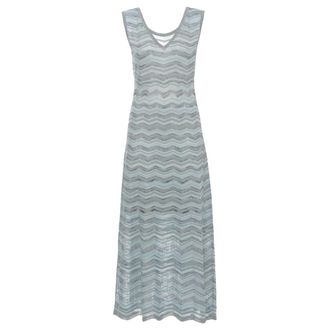 D.exterior Femme, Robes, Bleu, Taille: 40 FR Robe en viscose &agrave; col en V