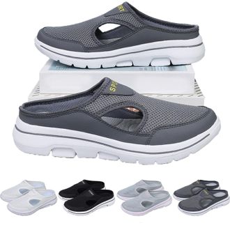 Kurtik Orthowalkway Herren-Sport-Sandalen, bequem, atmungsaktiv, st&uuml;tzend, rutschfest, atmungsaktiv, orthop&auml;dische Sneaker, mit Fu&szlig;gew&ouml;lbeunterst&uuml;tzung, dunk
