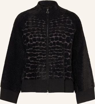 Sportalm Strickjacke Mit Kunstfell schwarz