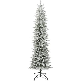Kaemingk Everlands k&uuml;nstlicher Weihnachtsbaum Slim 180 cm gr&uuml;n wei&szlig;