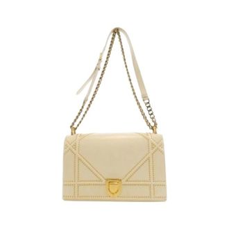 Dior Pre-owned Diorama Leder Schultertasche - - Pre-owned - Damen - Beige - ONE SIZE