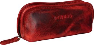 STILORD Glasgow Brillenetui Leder für Lesebrille Sonnenbrille Tagesbrille Brillentasche Etui mit Reißverschluss Hülle Schutz Brille Echtes Vintage Leder, Farb