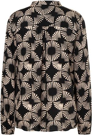 More & More Klassische Bluse flie&szlig;ende Viskosebluse mit Print