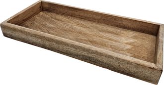 Meinposten Tablett Mangoholz Dekotablett Holztablett Tischdeko Holz Serviertablett 40 x 18 cm
