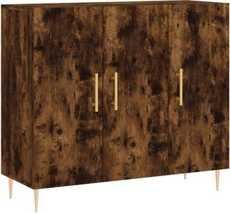 vidaXL Sideboard Räuchereiche 90x34x80 cm Holzwerkstoff vidaXL