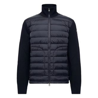 Moncler Homme, Vestes, Bleu, Taille: XL Cardigan z fermetureure &eacute;clair rembourr&eacute;e