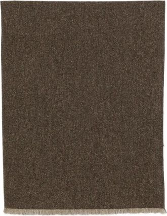 Brunello Cucinelli &Eacute;charpe tiss&eacute;e &agrave; franges - Femme - Accessoires - Brun - Taille: ONE Size