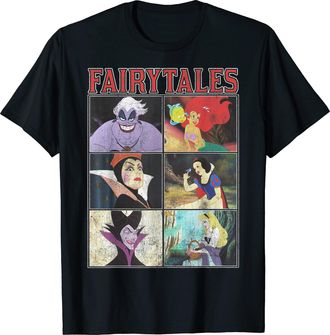 Disney Princess Villain And Princess Fairytales Panels T-Shirt