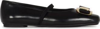 Ferragamo Femme, Chaussures, Noir, Taille: 37 1/2 EU Ballerine Zina