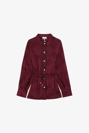 Ganni Chemise en satin rouge - Pour Femme