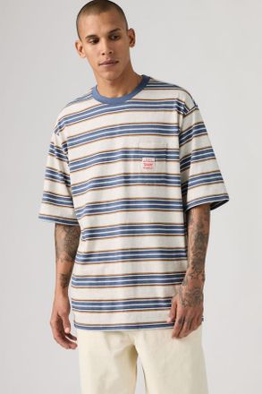 Levi's Workwear Tee - Homme - Multicolore / Caspian Stripe White Sand Heather - XL