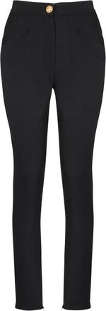 Balmain Femme, Pantalons, Noir, Taille: 42 FR Skinny Cut Grain de Poudre Pants