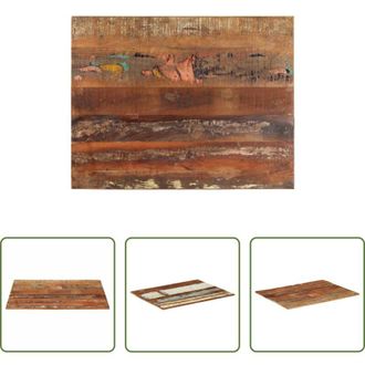 vidaXL Altholz Tischplatte - Tischplatte Rechteckig 70x90 cm 15-16 mm Altholz Massiv