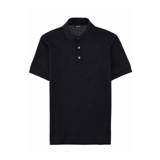 Ermenegildo Zegna Homme, Tops, Bleu, Taille: XL Polo en coton et soie