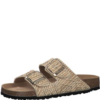 Tamaris Damen Footbed Styles; LIGHT GOLD STRUCTURE/metallic; 37 EU