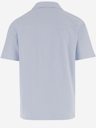 Vince Mens Stretch Cotton Shirt Light Blue