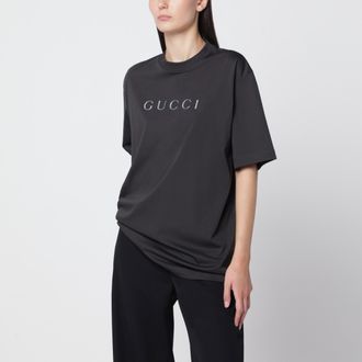 Gucci Black crew-neck T-shirt in cotton jersey