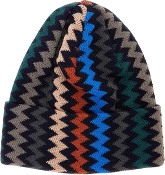 Missoni Homme, Accessoires, Multicolore, Taille: ONE Size Bonnet ray&eacute; &agrave; revers