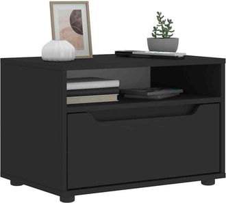 vidaXL vidaXL Meuble TV VISNES noir 60x40x38 cm bois ding&eacute;nierie