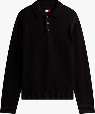 Tommy Hilfiger Pull col polo boutonn&eacute; en coton
