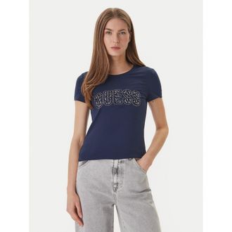 Guess T-Shirt W5GI04 J1314 Dunkelblau Slim Fit
