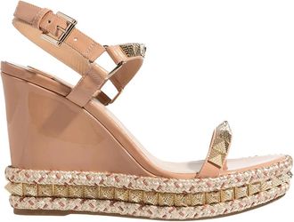 Christian Louboutin Sandalen - Pyraclou Espadrilles Cork - Gr. 38 (EU) - in Gold - f&uuml;r Damen