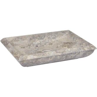 vidaXL Waschbecken Grau 50x35x10 cm Marmor Vidaxl