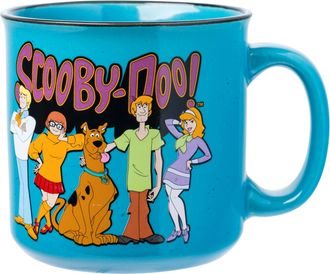 Silver Buffalo Scooby Doo Tasse mit Fred, Shaggy, Velma und Daphne Camper, Keramik, 590 ml